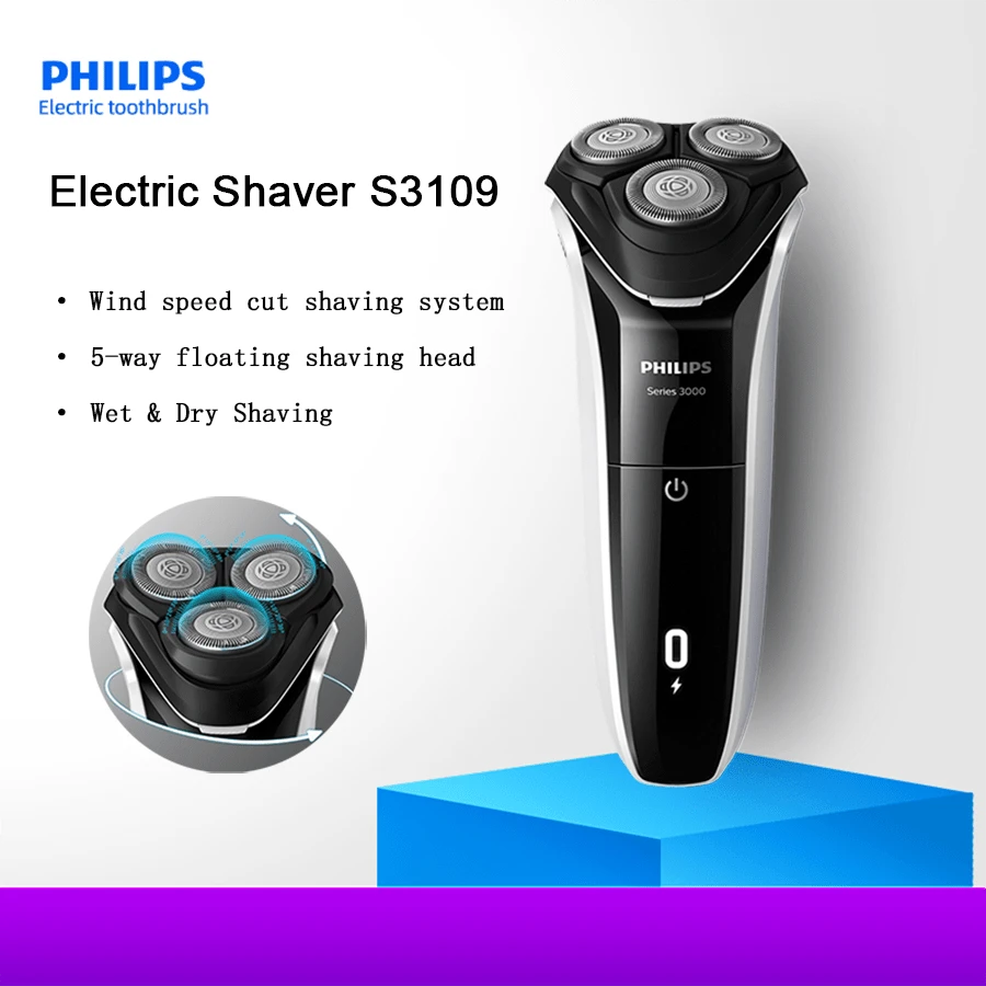 PHILIPS Afeitadora eléctrica Philips S3109 recargable y resistente al ...