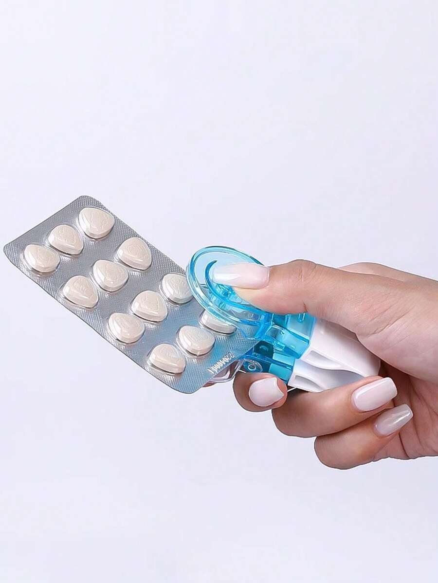 1 Piece Portable Pill Box, Pill Squeezer, Pill Dispenser, Pill Puncher ...