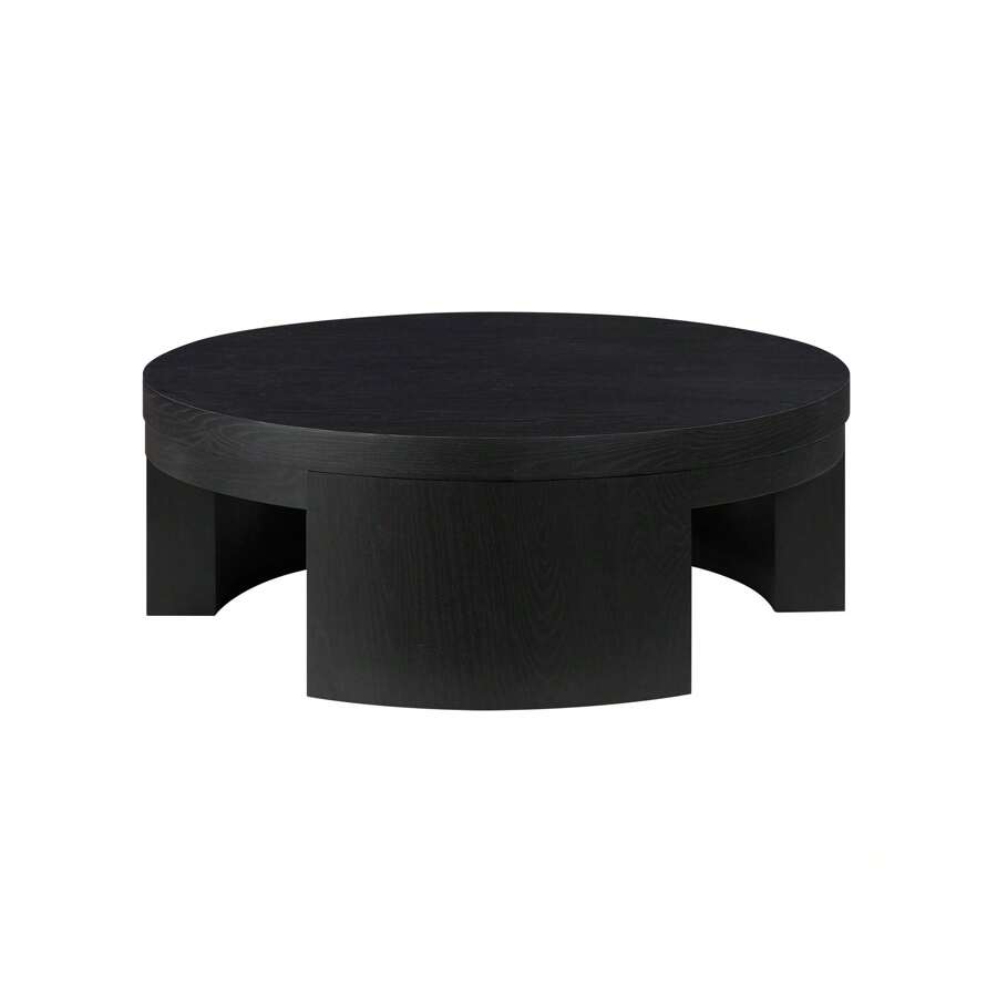 Mod Round Coffee Table By Drew Barrymore, Black Wood Finish | SHEIN USA
