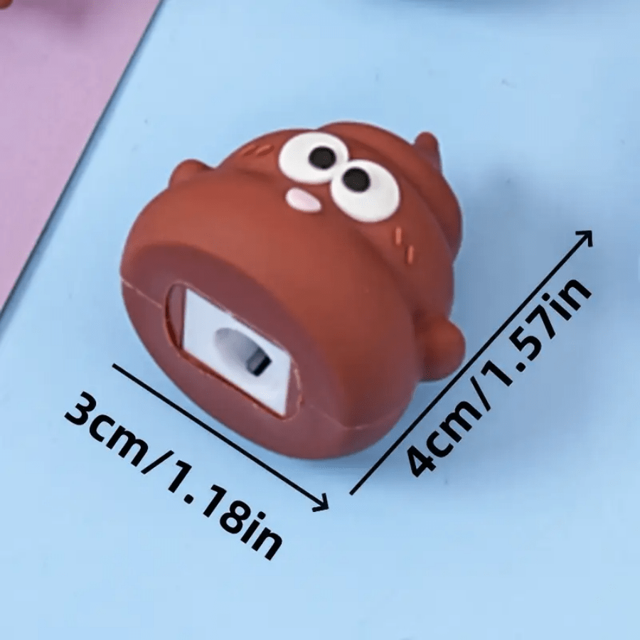 Cute Poop Shaped Pencil Sharpener, Silicone, Battery-Free For Daily ...
