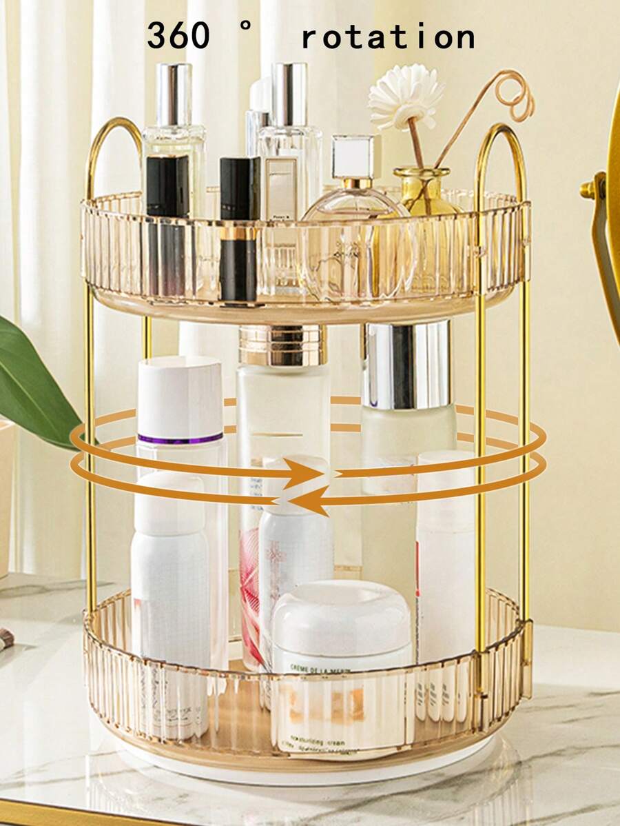 Rotating Makeup Organizer For Vanity, Perfume Skincare Make Up Storage ...