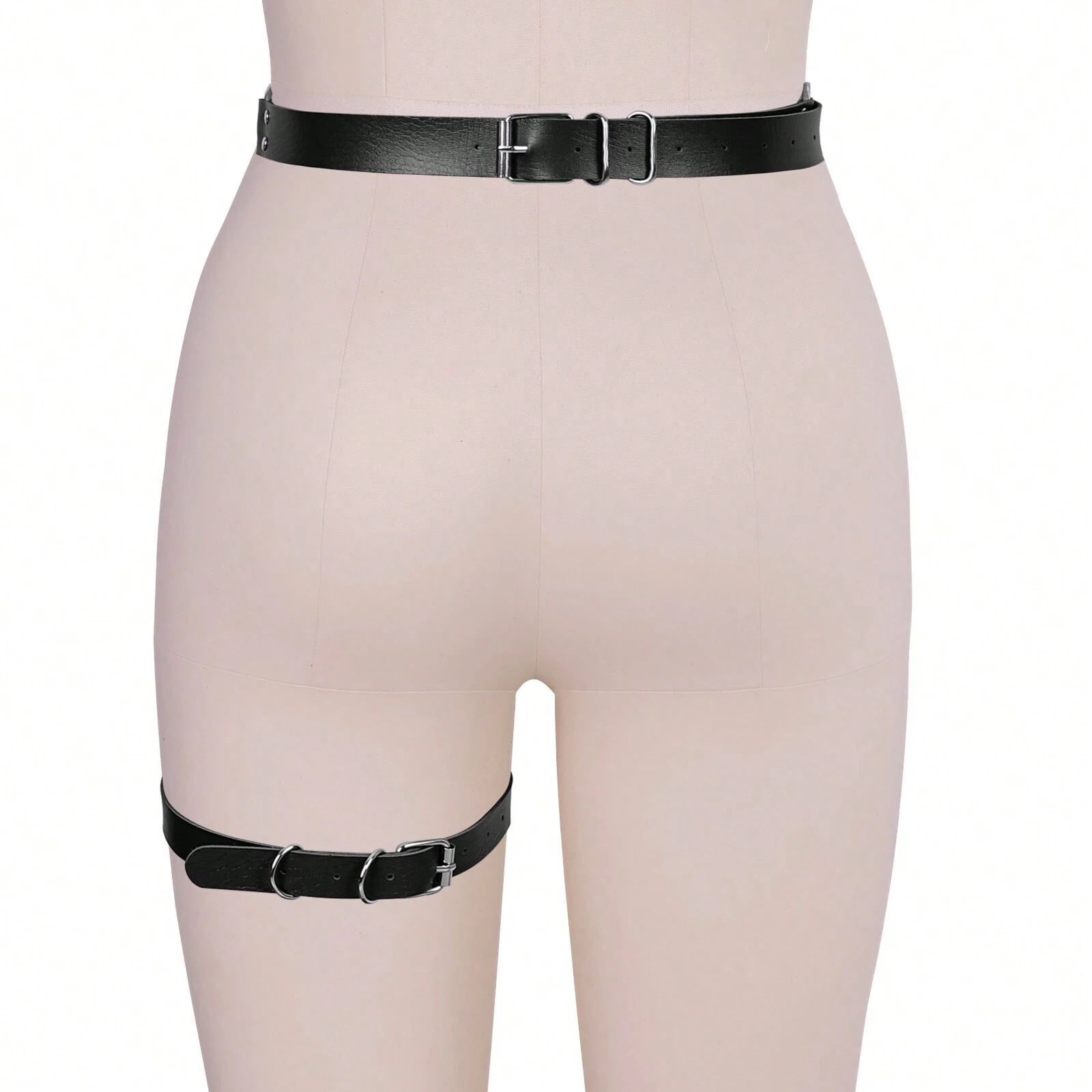 Punk Thigh Chain Leather Leg Body Chain Gothic Leg Garter Harness For ...