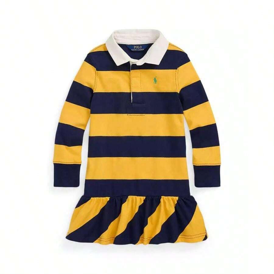 Ralph Lauren Toddler And Little Girls Striped Cotton Jersey Rugby Dress ...