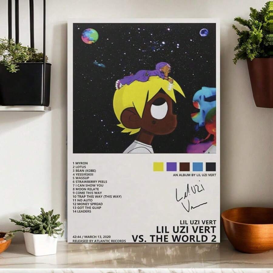 Lil Uzi Vert Poster Lil Uzi Vert Vs. The World 2 Canvas Poster | SHEIN USA