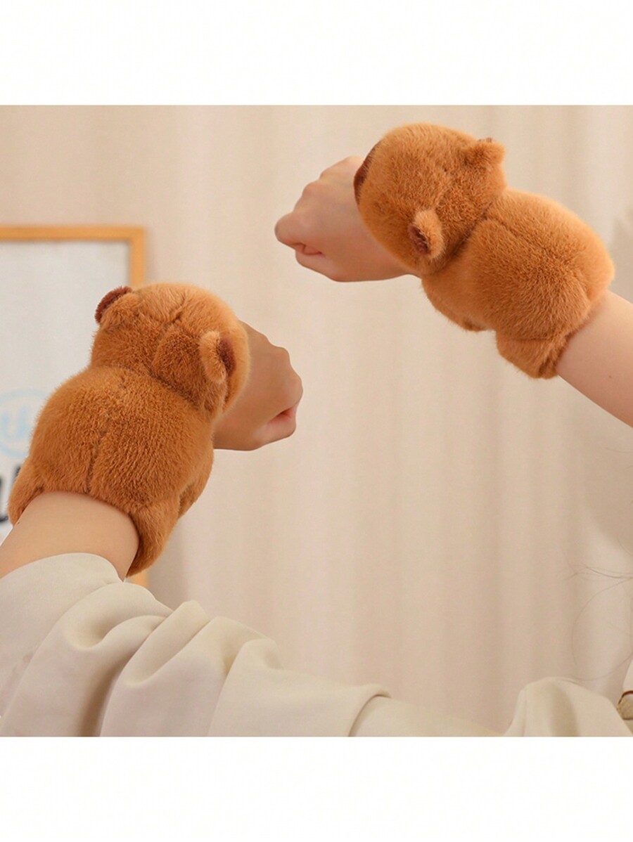 A Cute Capybara Plush Doll With Clap Circle, Creative Design Stuffed ...
