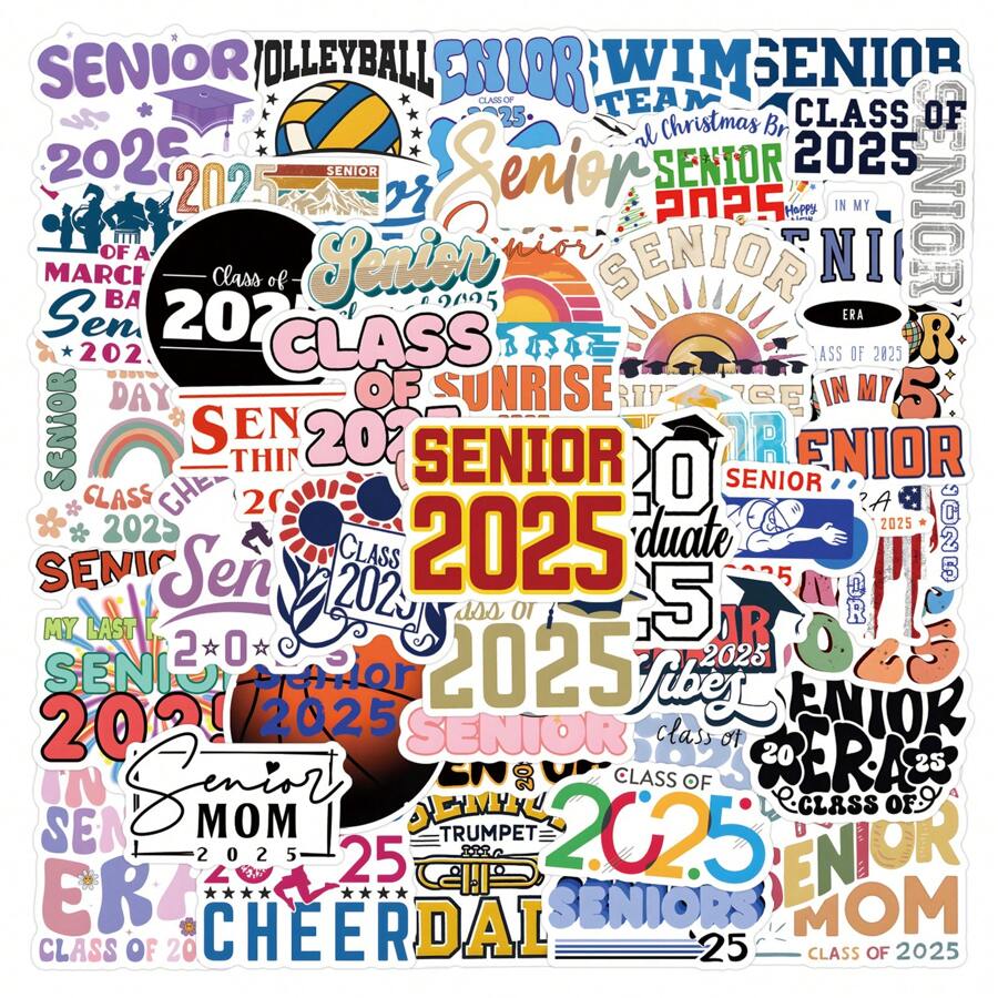 55Pcs Senior Stickers Senior 2025 Stickers 2025 Stickers Graffiti ...