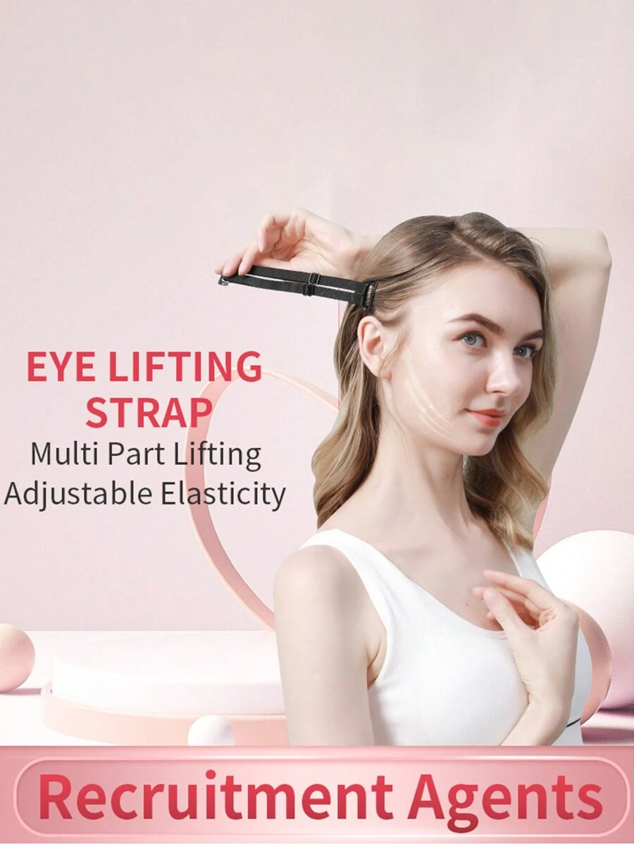 1pc Face Lifting Strap, Non-Damaging Adjustable Black Skin Tone ...