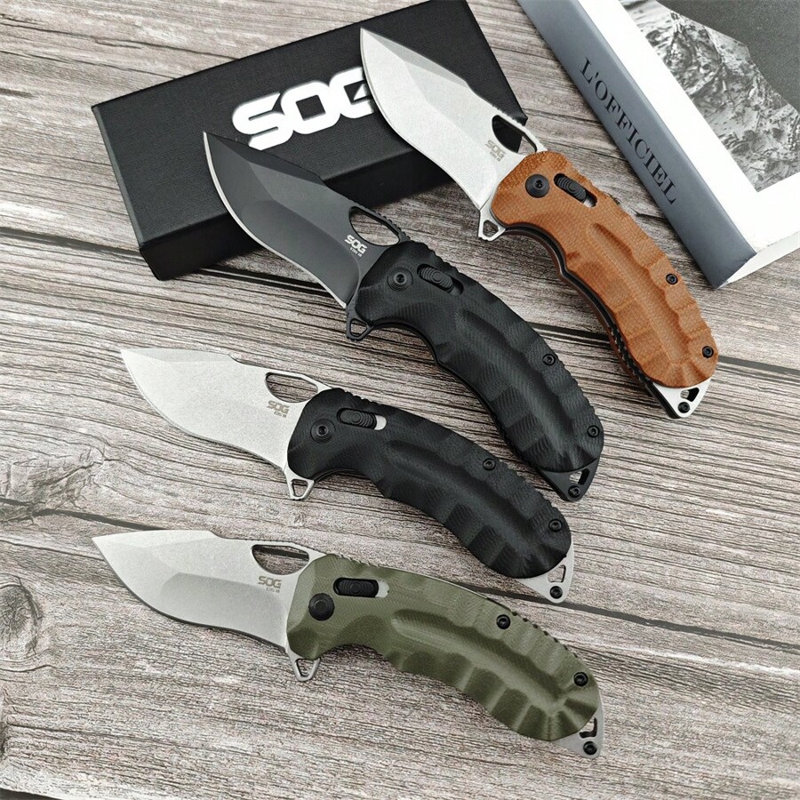 SOG Kiku XR Folding Knife Quick Open Sharp Pocket Knife CTS XHP Steel ...