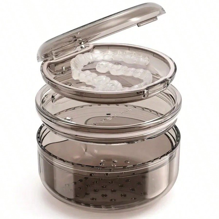 Invisible Denture Box With Filter, Retainer Cleaner Box, Complete ...