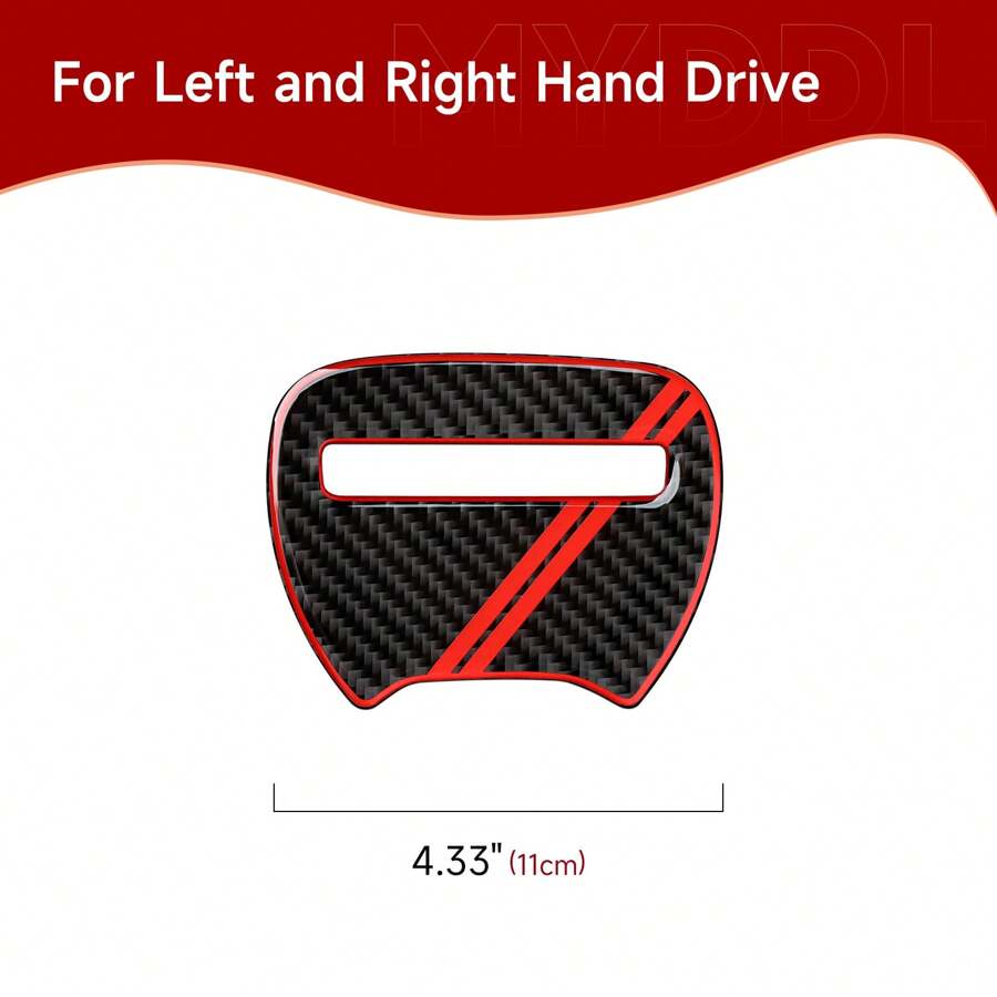 BRMYL Car Steering Wheel Interior Carbon Fiber Decals For 2015 2016 ...