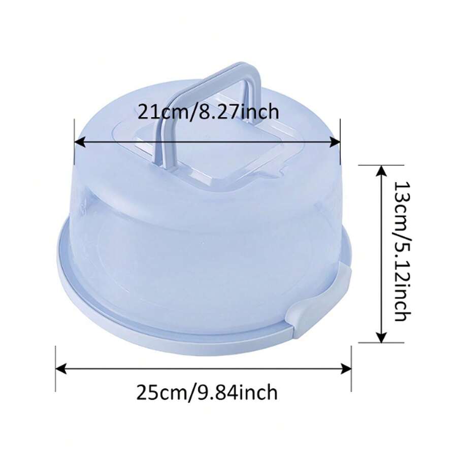 Plastic Cake Box Round Cake Storage Carrier Container Lockable Lid Cake ...