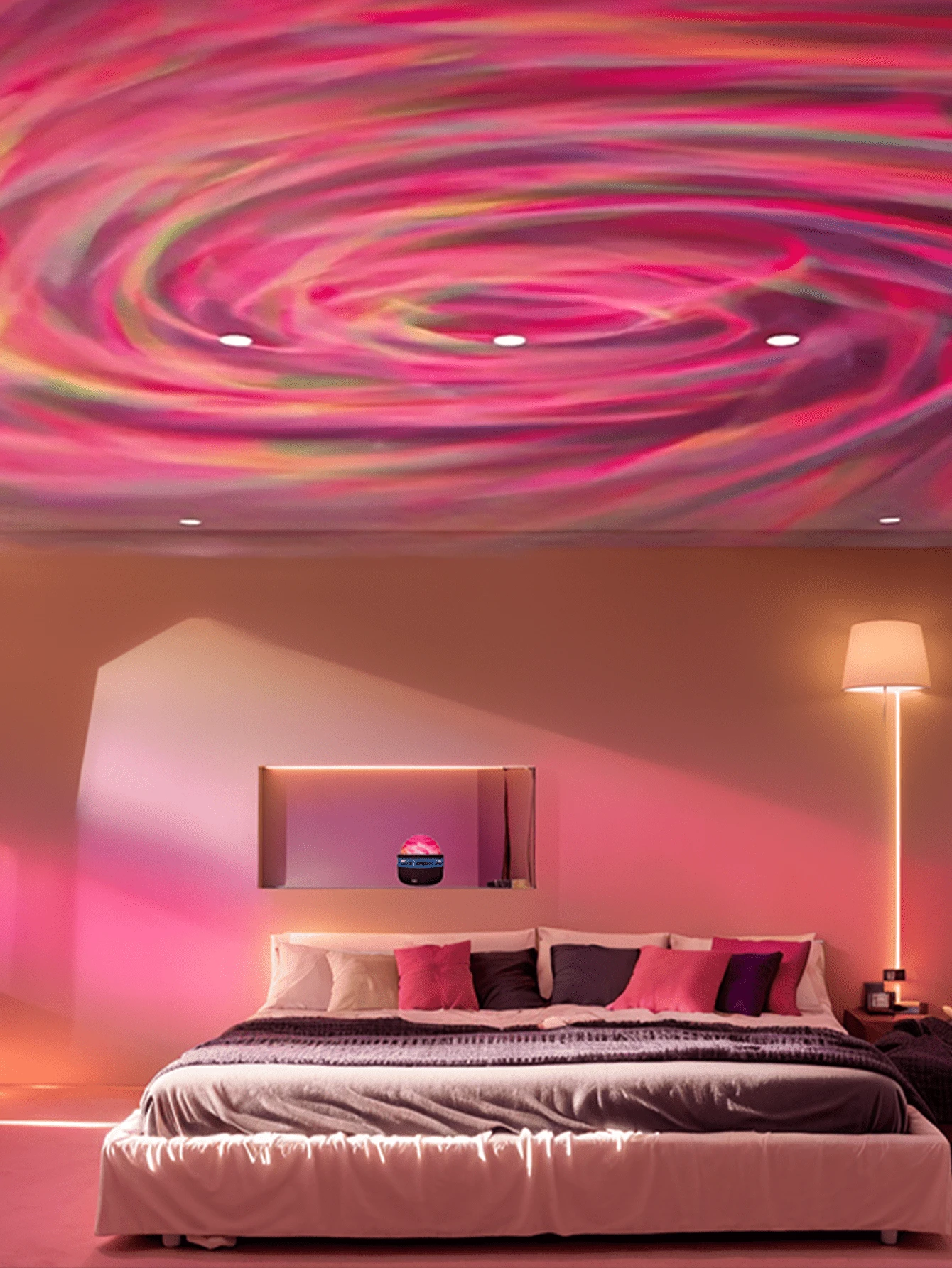 1pc Led Aurora Star Projection Light Automatic Remote Control And Sound Active Rotation Create