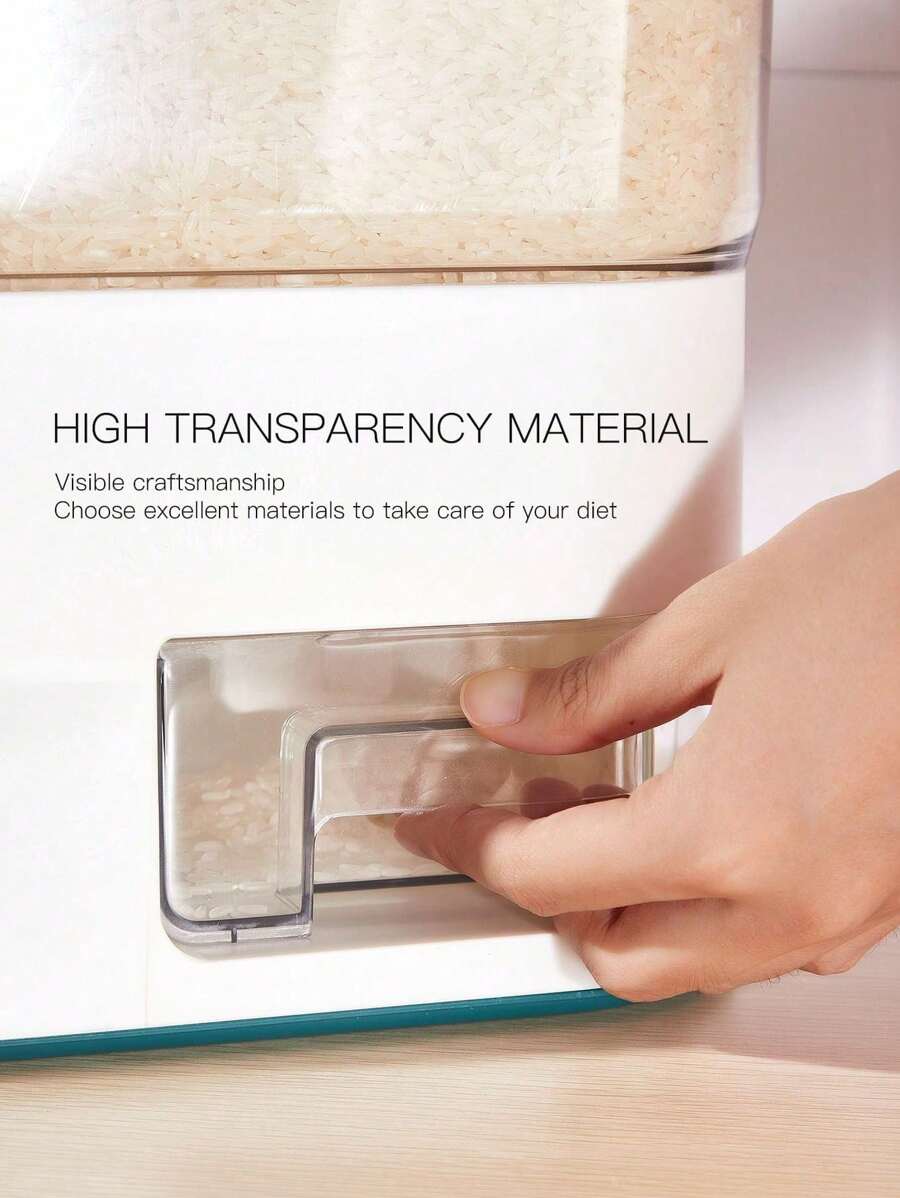 25 LBS Extra Large Airtight Rice Container, Household Grain Storage Bin ...