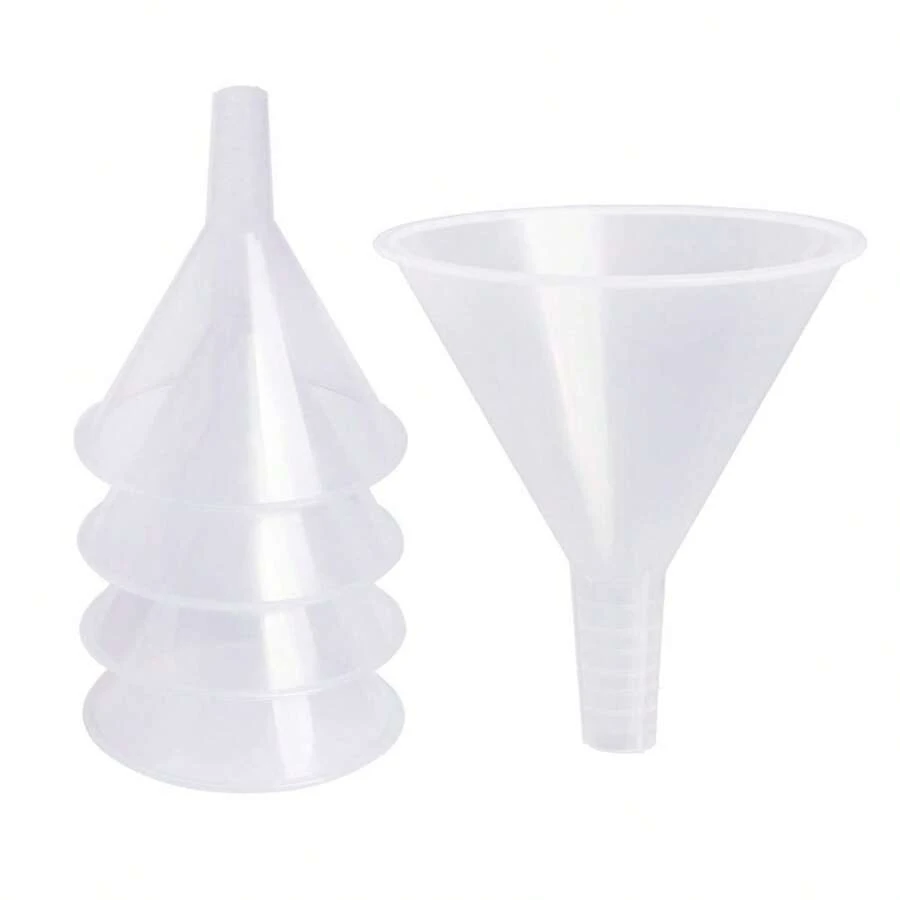 6 Pack Plastic Funnels 4.6 Inch Multi Purpose Clear Plastic Funnels ...