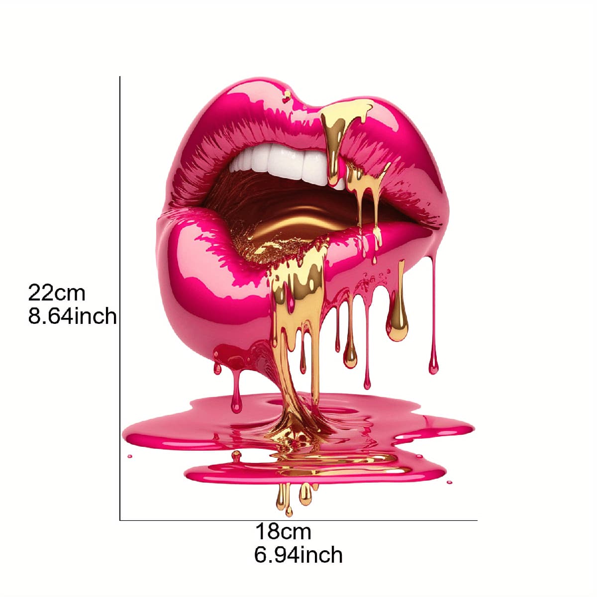 Vinyl Iron-On Transfer Decal - Mixed Color Lipstick Kiss Design For ...