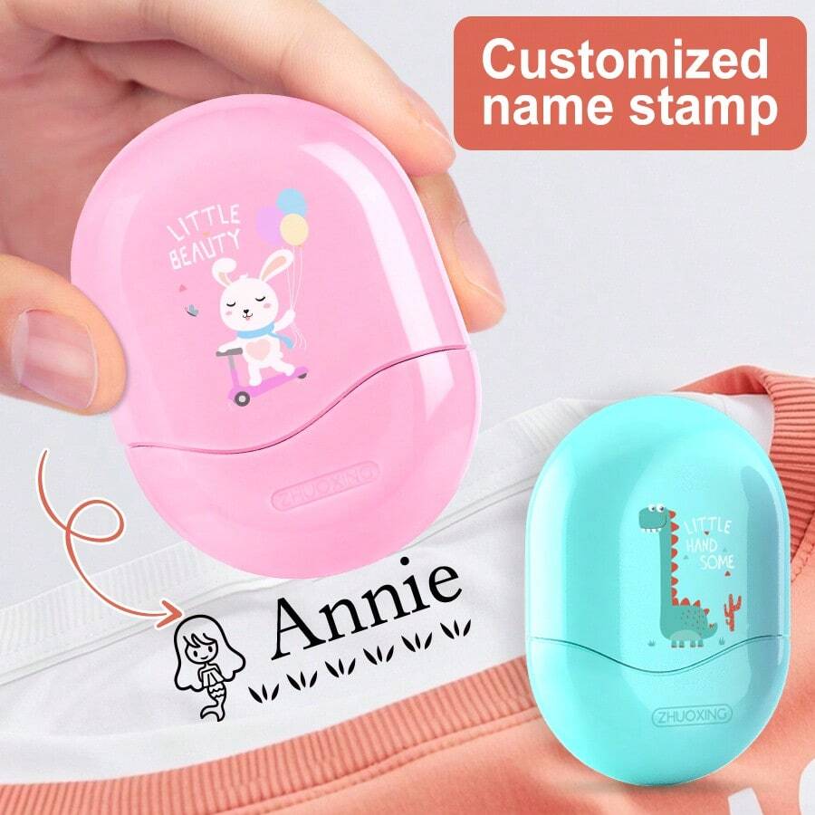 Personalized Waterproof Name Stamp With Customizable Text For Clothes ...