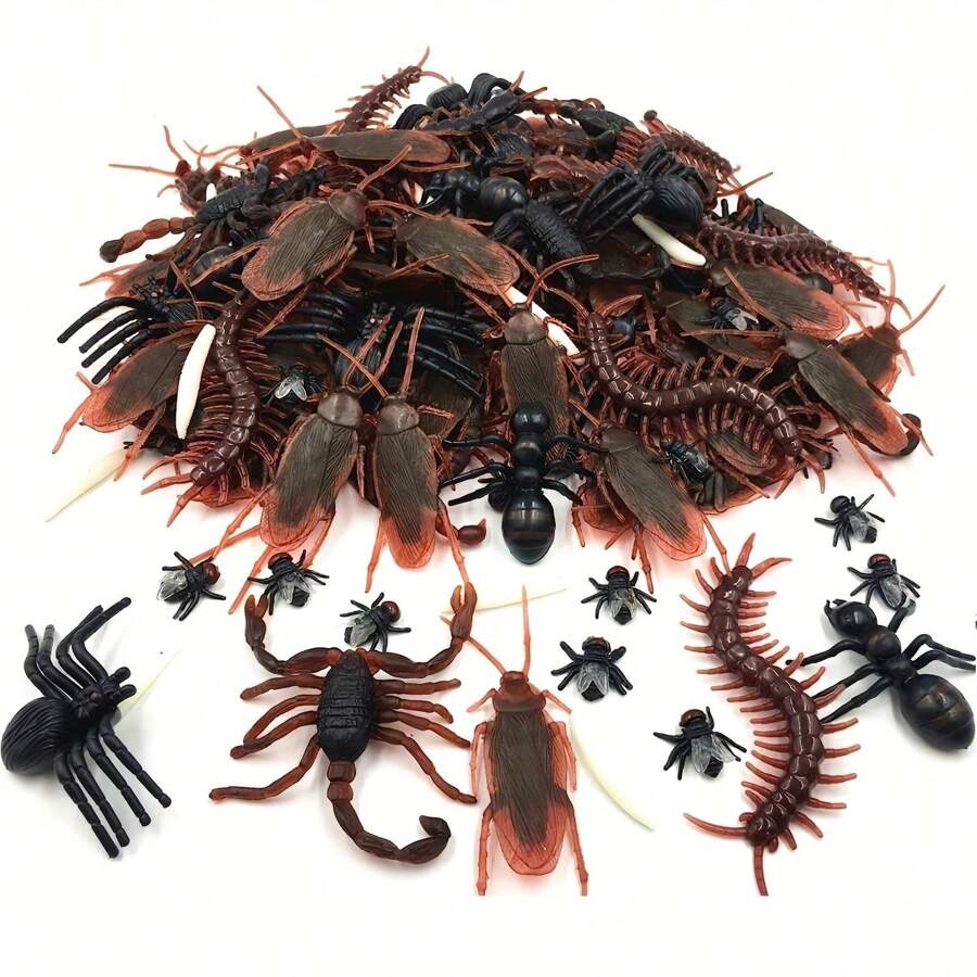 30pcs Realistic Bugs Plastic Fake Bug Trick Insects Prank Bugs ...