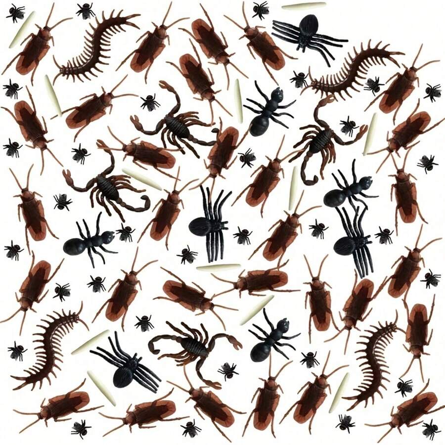 30pcs Realistic Bugs Plastic Fake Bug Trick Insects Prank Bugs ...