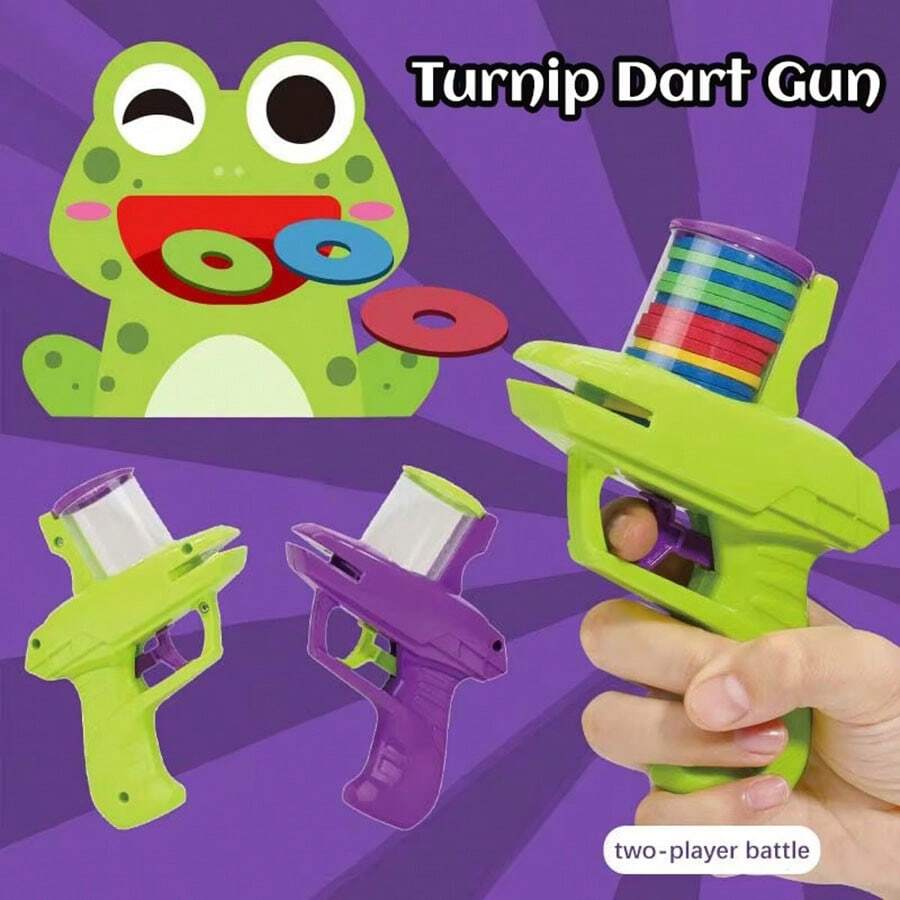 2-Color Fun Carrot Shaped Shooting Disc Flying Soft Bullet Disc Blaster ...