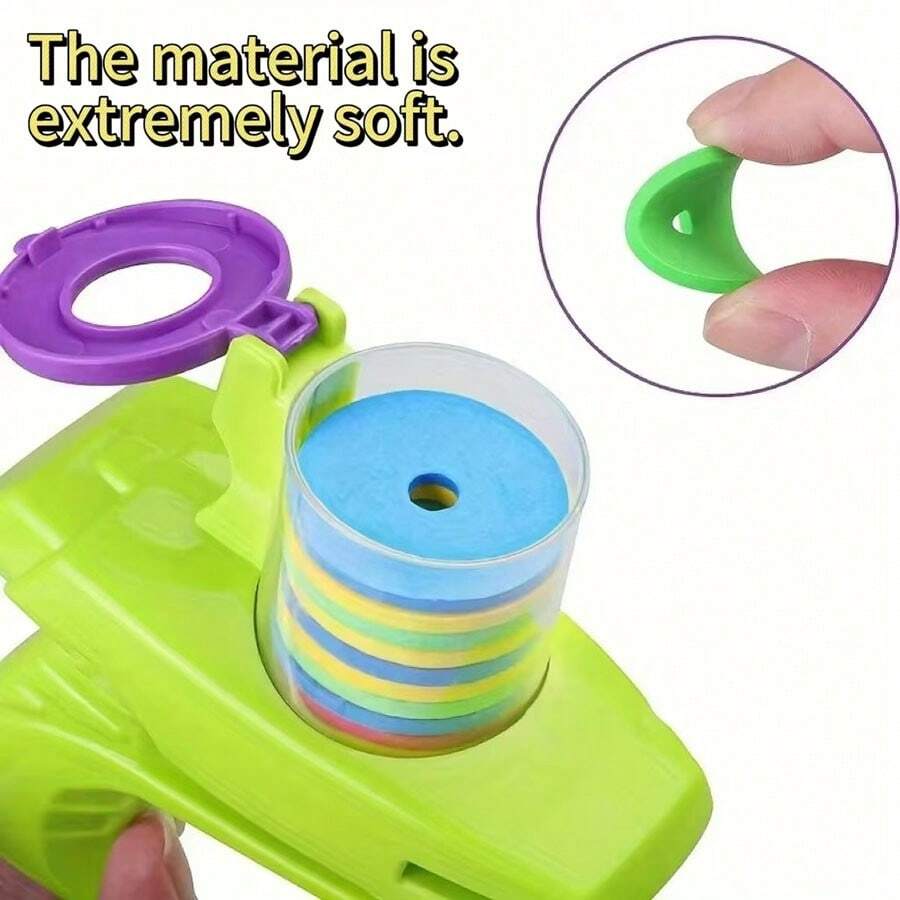 2-Color Fun Carrot Shaped Shooting Disc Flying Soft Bullet Disc Blaster ...