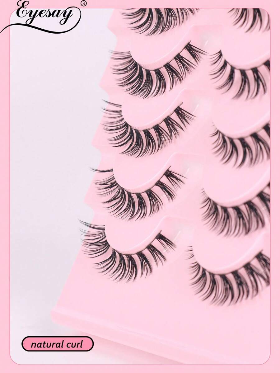 7Pairs Of False Eyelashes Cat Eye Fox Eye Lashes Natural Long Cartoon ...