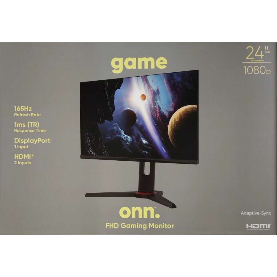 Onn. 24" FHD (1920 X 1080p) 165hz 1ms Adaptive Sync Gaming Monitor With ...