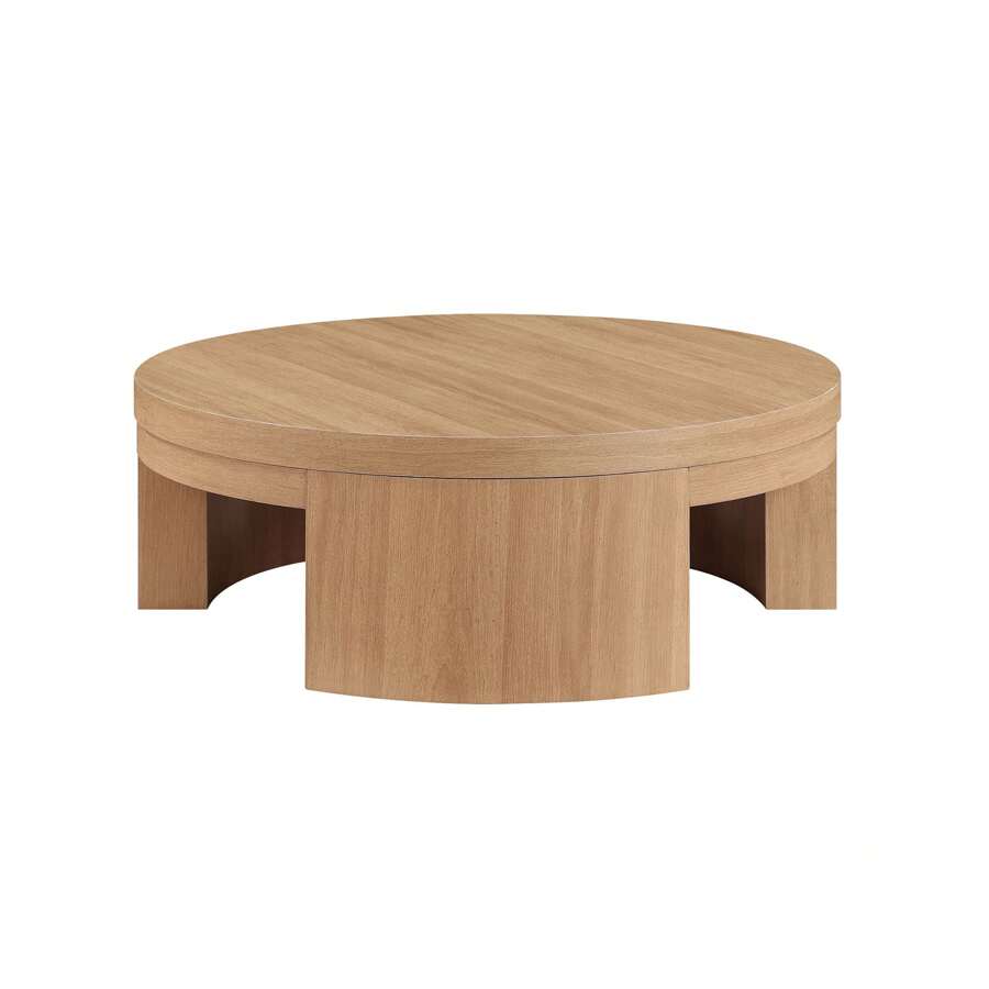 Mod Round Coffee Table By Drew Barrymore, Black Wood Finish | SHEIN USA