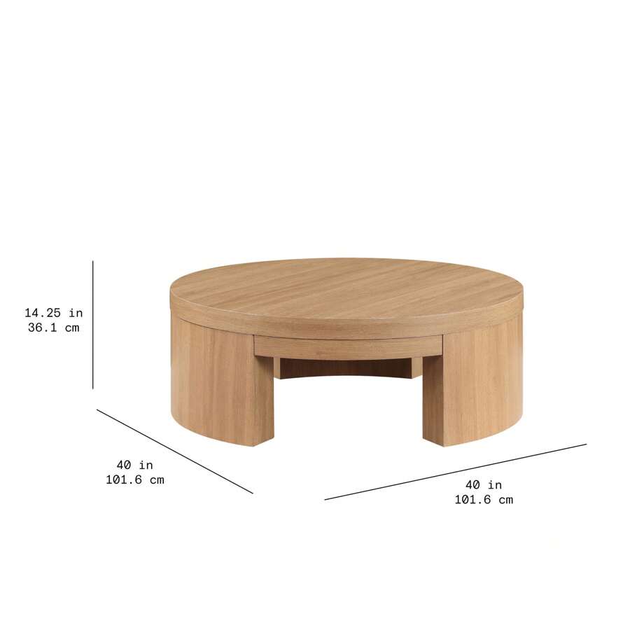 Mod Round Coffee Table By Drew Barrymore, Black Wood Finish | SHEIN USA