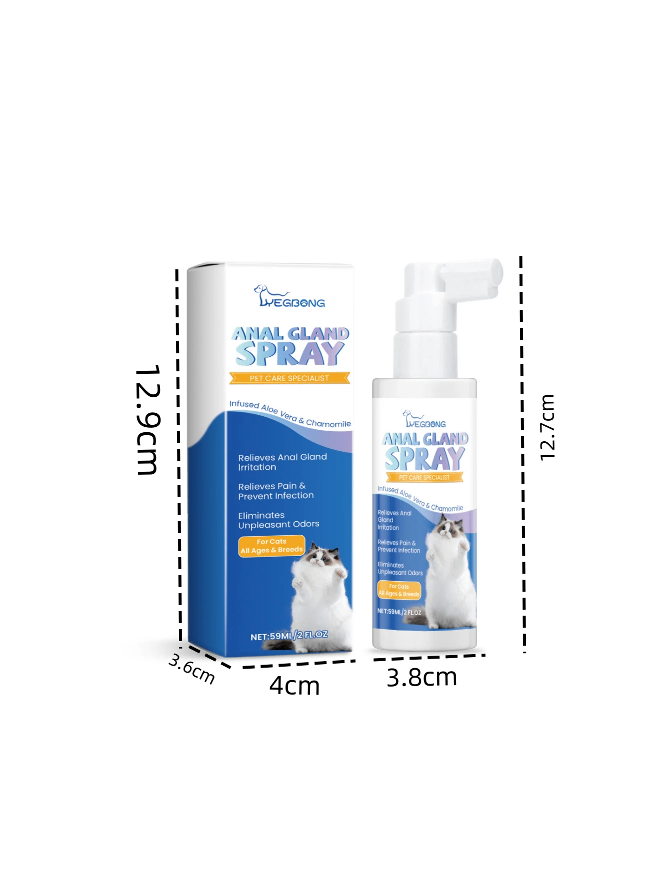 Cat Gland Odor Removal Spray, Fresh Deodorizing Cleansing Spray For ...