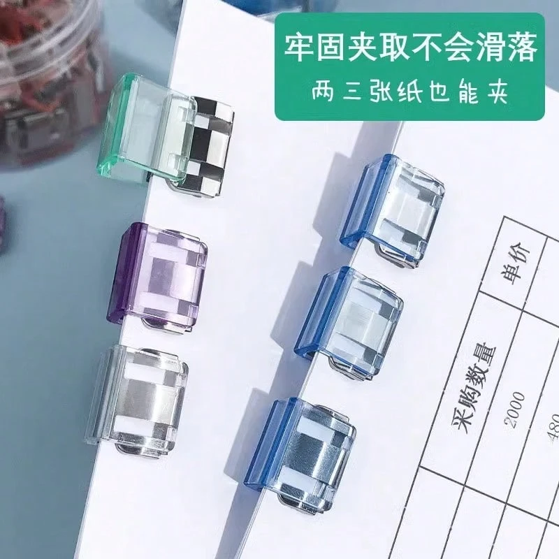 Metal Push Clip Paper Document Holder, Seamless Binding Office Supplies ...