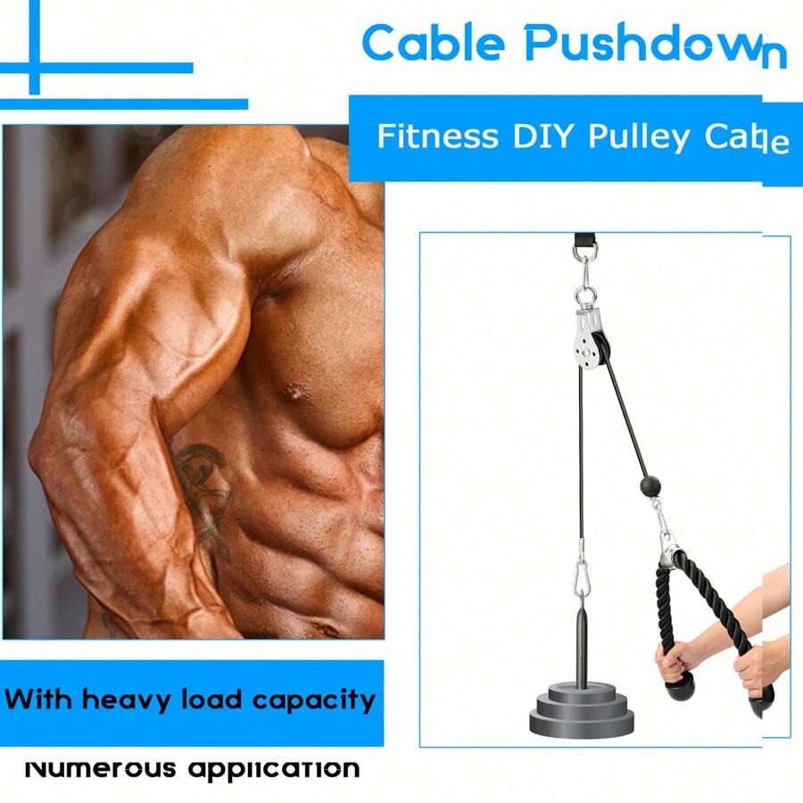 MINSHUXI DIY Pulley Cable Machine Attachment System Loading Pin Lifting ...