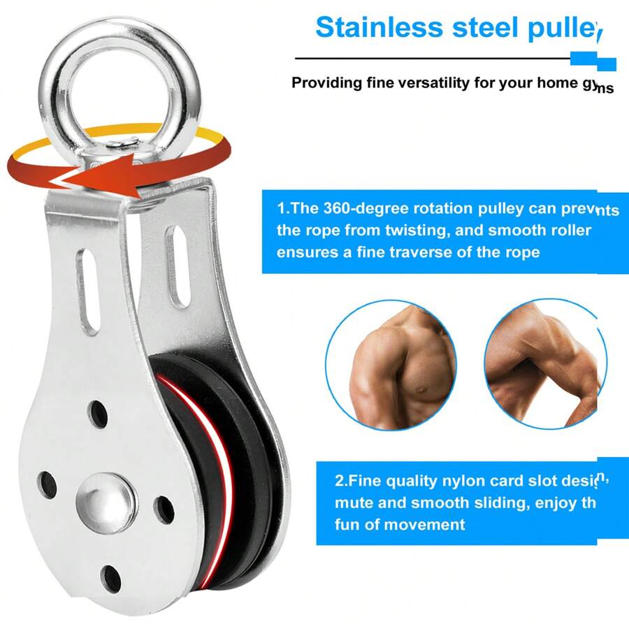 MINSHUXI DIY Pulley Cable Machine Attachment System Loading Pin Lifting ...