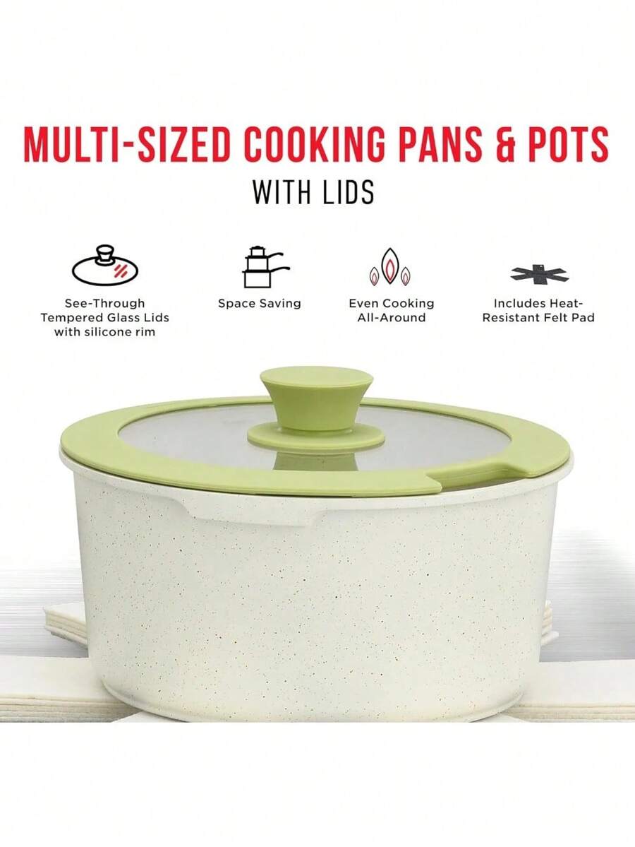 15 Piece Nonstick Granite Cookware Set | SHEIN PT