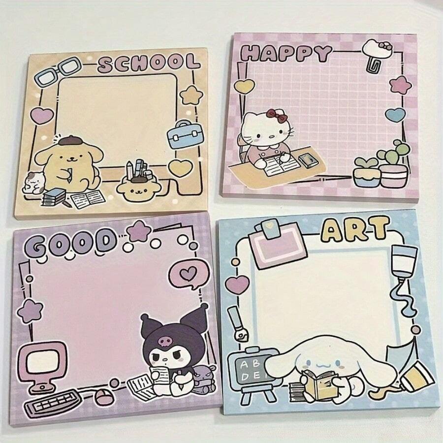 Sanrio Sanrio Note Paper 4-Piece Pack - Cute Hello Kitty With Friends ...
