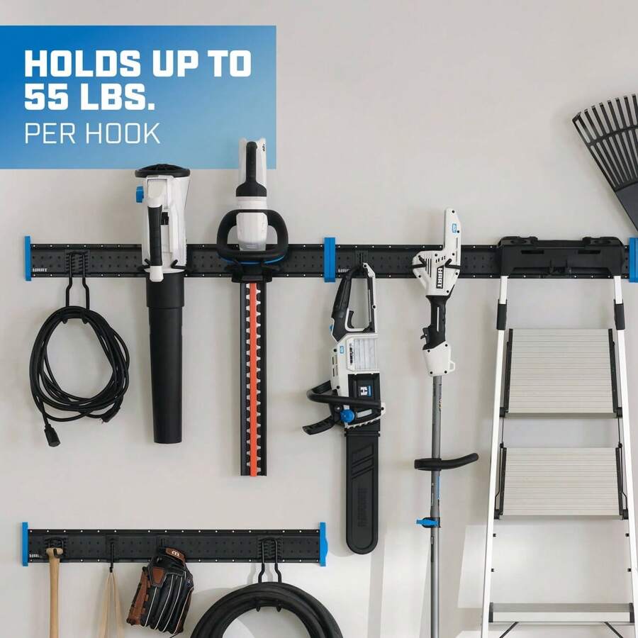 HART 18-Piece Garage Storage Rail Starter Kit, Compatible With HART ...