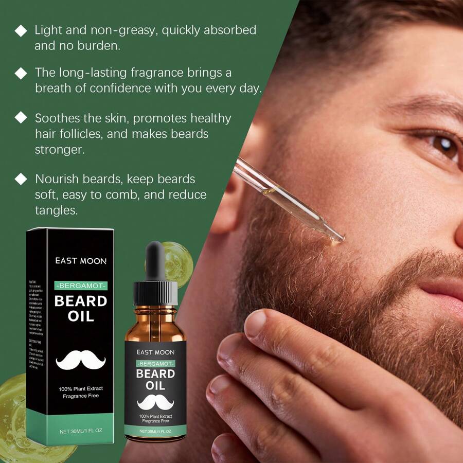 Men's Beard Care Oil Clean And Nourishing Improve The Softness Of Beard ...
