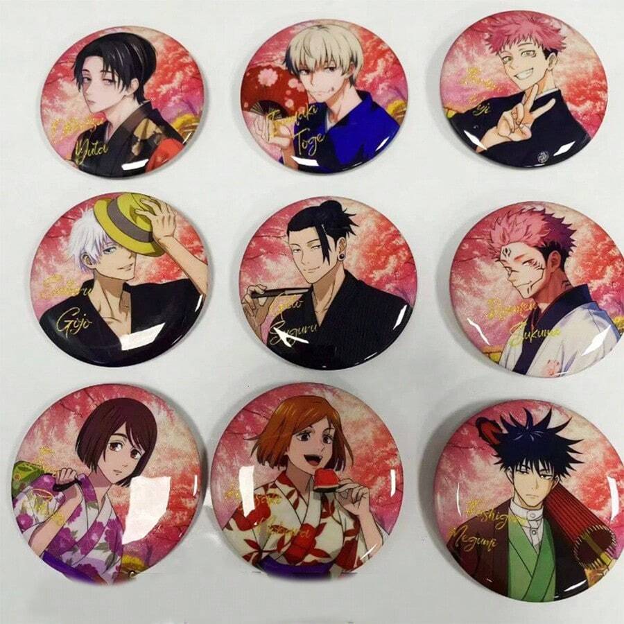 Jujutsu Kaisen 1pc Sakura Glitter Bang Bang Badge, Gojo Satoru, Itadori ...