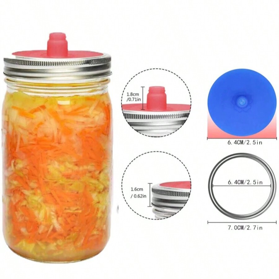 Silicone Fermentation Lid For Mason Jar, Fermenting Airlock Lid For ...