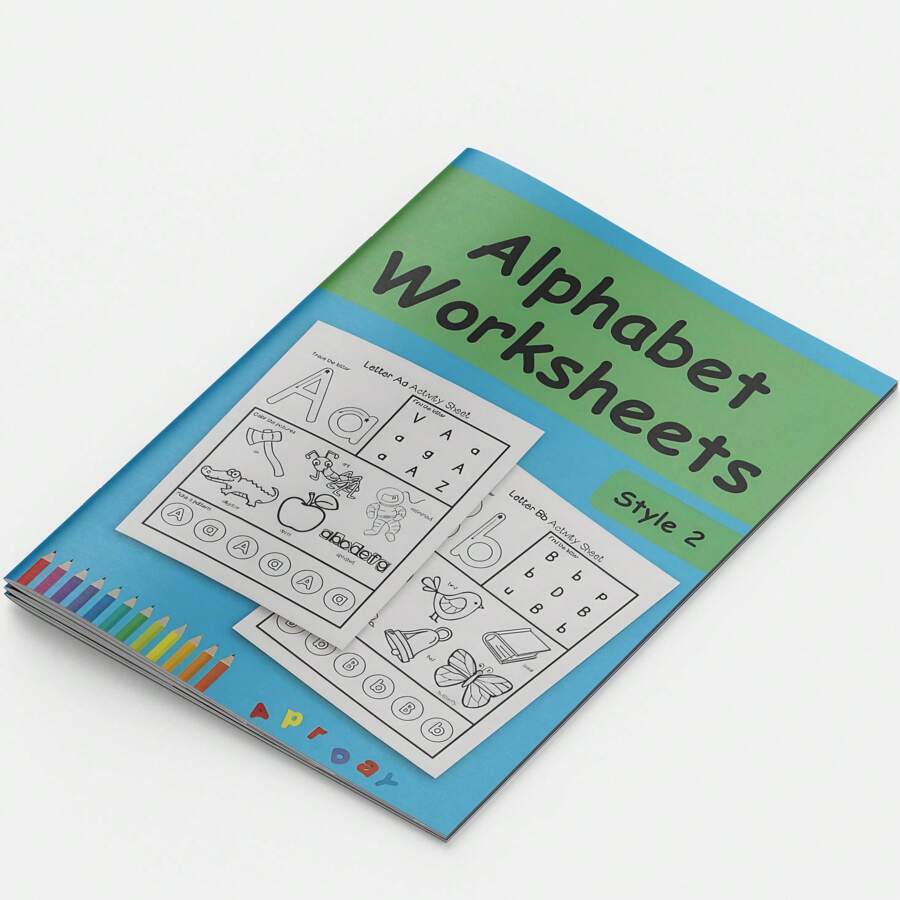 Interactive Alphabet Learning Book With Coloring Activities For Kids ...