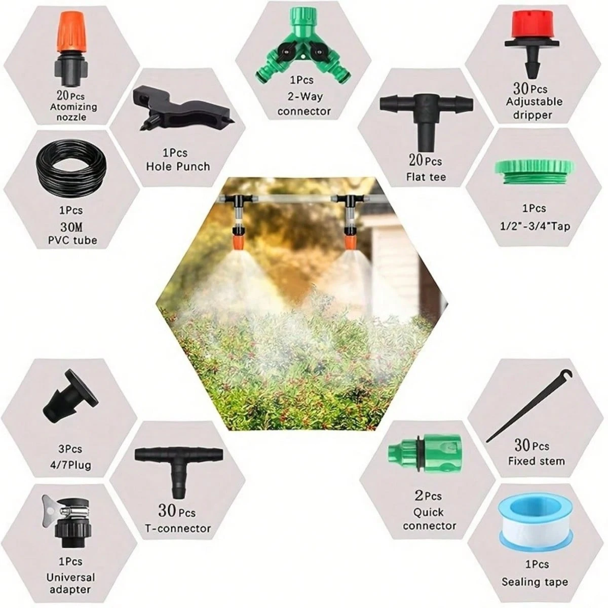 Plastic Garden Irrigation Courtyard Mist Micro Flow Drip Irrigation ...