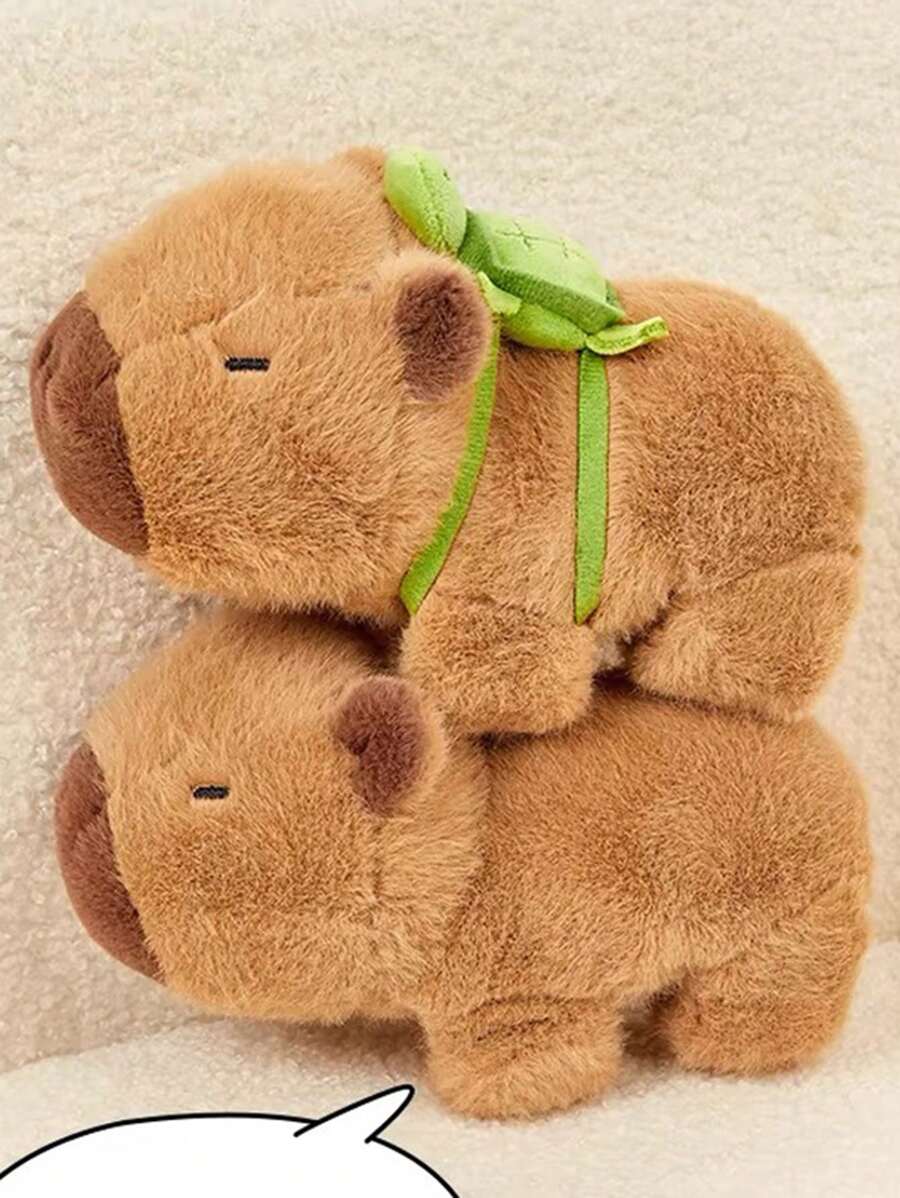 A Cute Capybara Plush Doll With Clap Circle, Creative Design Stuffed ...