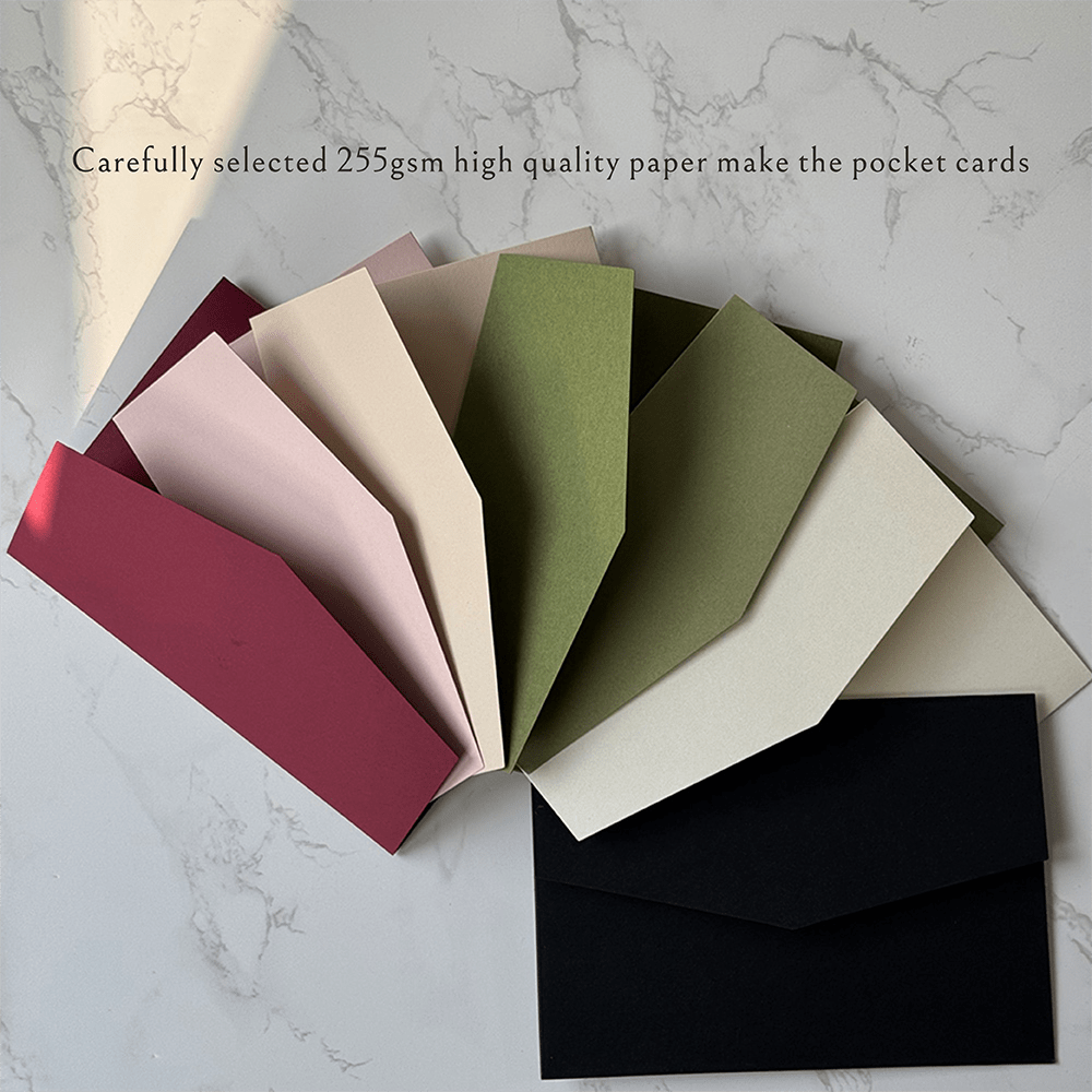 25 Pieces Tri-Fold Pocket Wedding Invitation Cover, Engagement XV ...