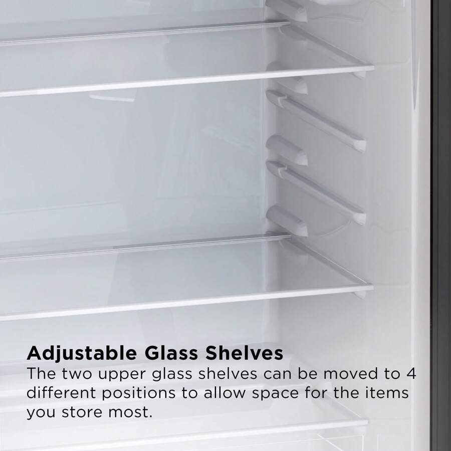 TCL 4.5 Cu. Ft. Compact Mini Refrigerator, Two Door, Black, Energy Star ...