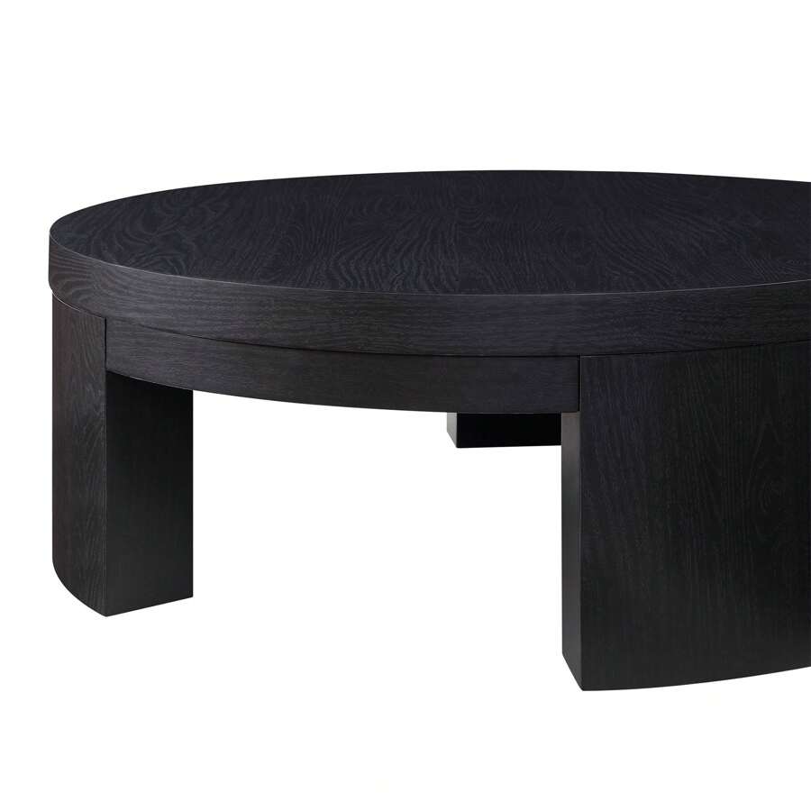 Mod Round Coffee Table By Drew Barrymore, Black Wood Finish | SHEIN USA