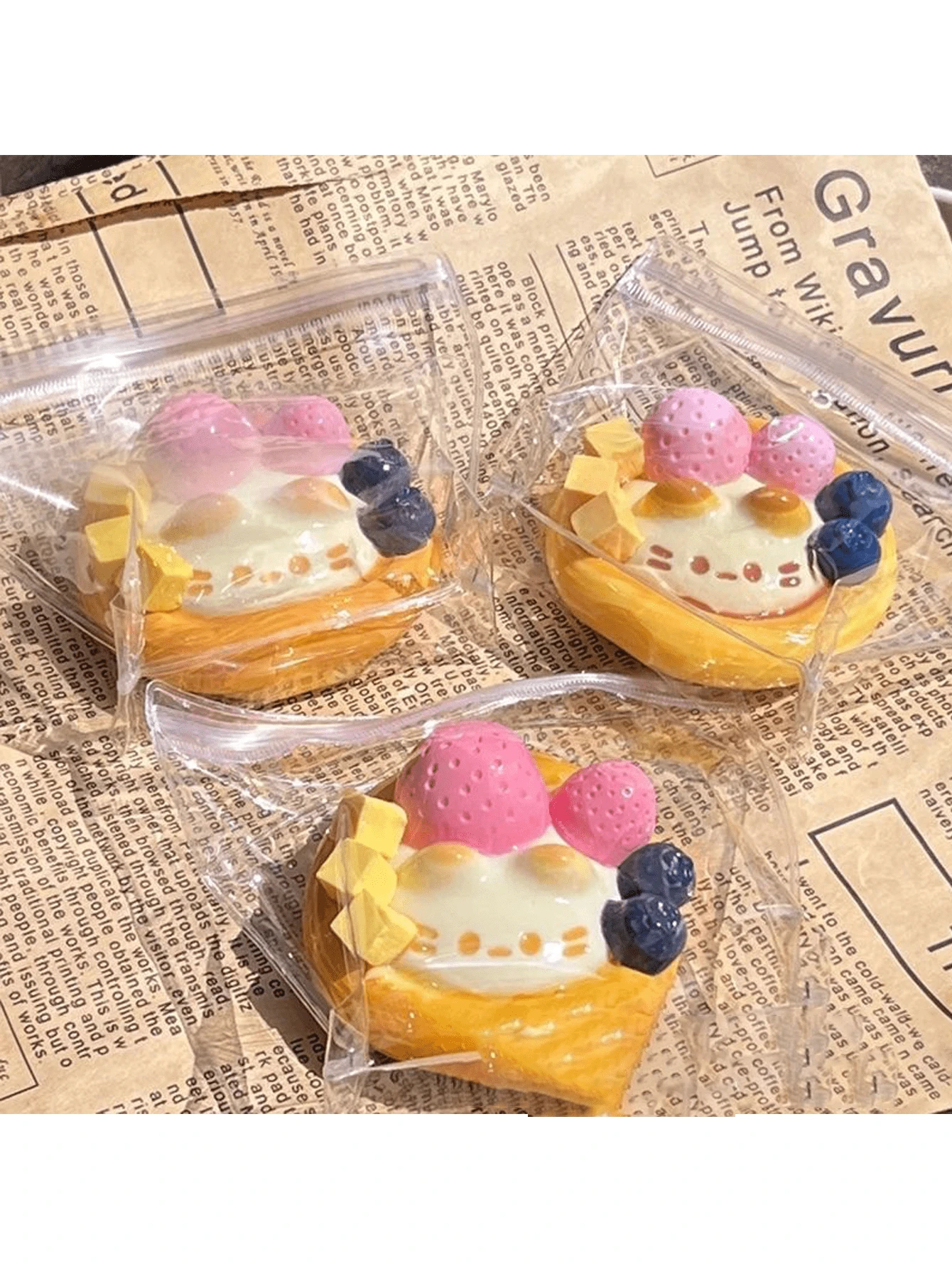 Small Cat Egg Tart Squeeze Water Sense Burst Cream Texture Anti-Stress ...