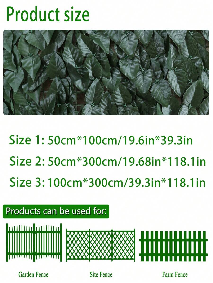 1pc Artificial Railing, Balcony Sun Shade Decor, Fake Grass Roller ...