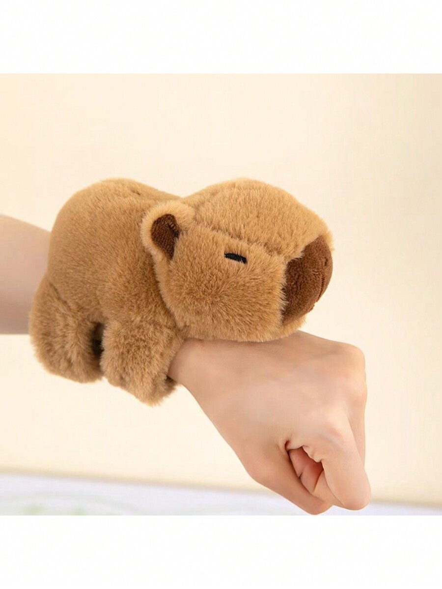 A Cute Capybara Plush Doll With Clap Circle, Creative Design Stuffed ...