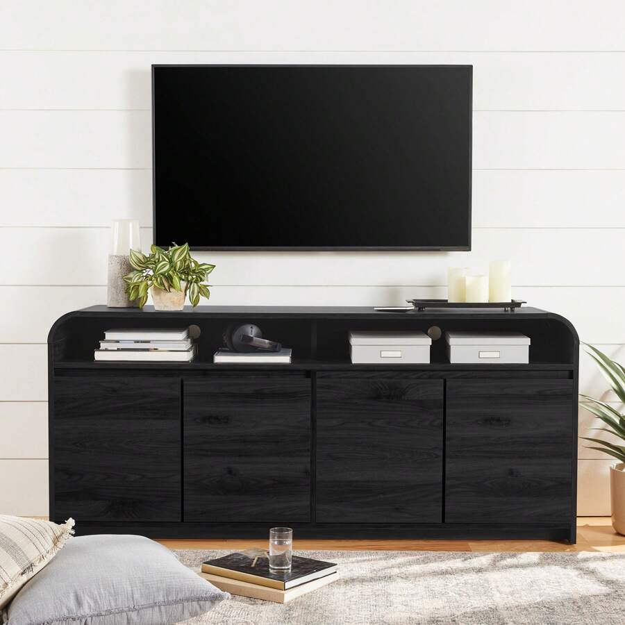 Better Homes & Gardens Juliet Curved TV Stand For TVs Up To 75", Light ...