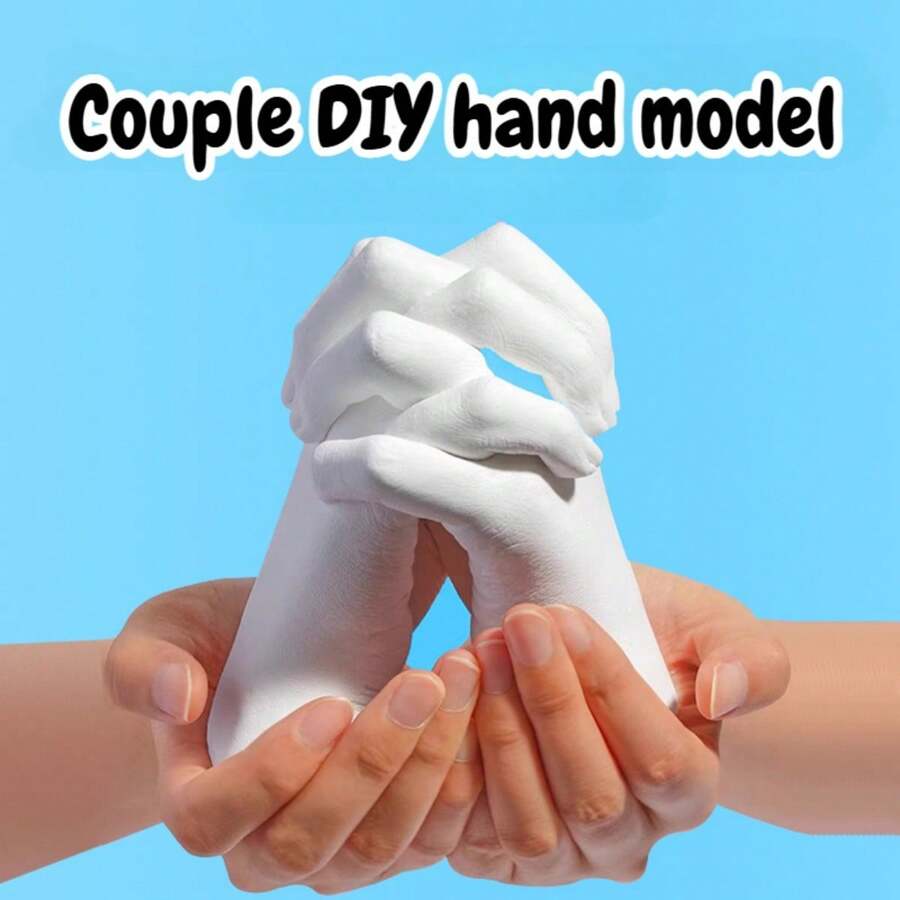 Plaster Hand Model DIY Handprint Mold Making Kit, Clone Finger Powder ...
