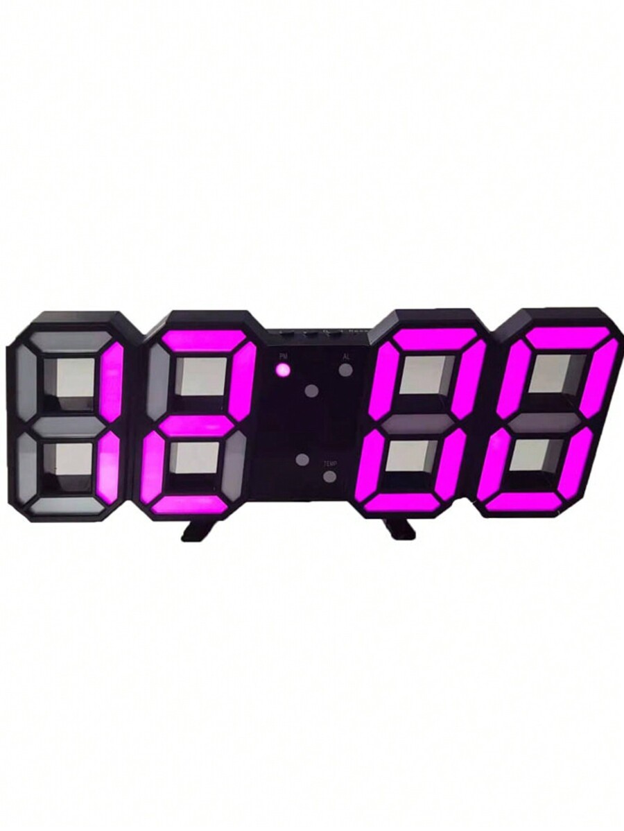 Reloj de pared LED numérico 3D, reloj despertador digital creativo ...